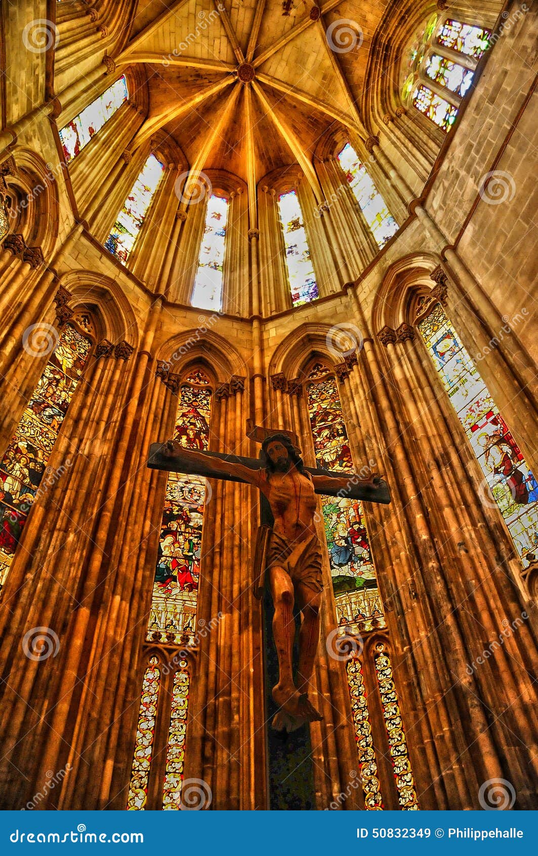 Interior of Monastery of Batalha in Portugal Stock Image - Image of ...