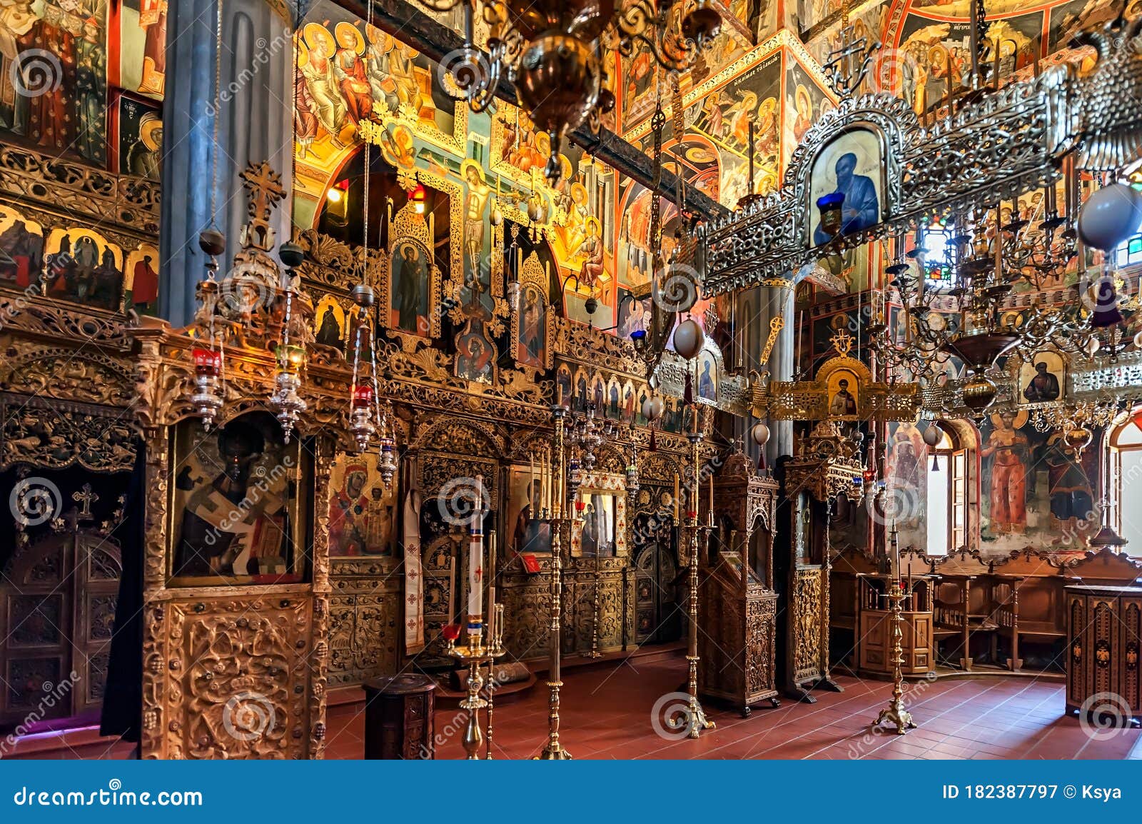 Interior of the Monastery of Great Meteoron in Greece Editorial ...