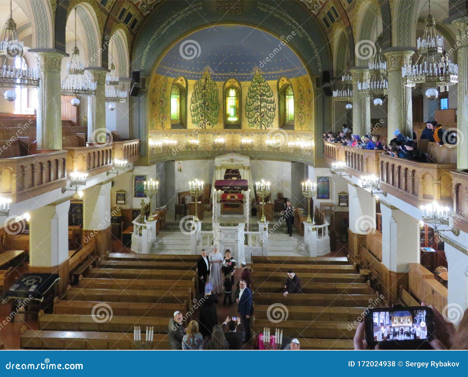 Interior of the Moscow Choral Synagogue Editorial Stock Photo - Image ...