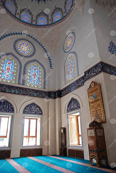 Interior of a mosque stock image. Image of design, spirituality - 16712059