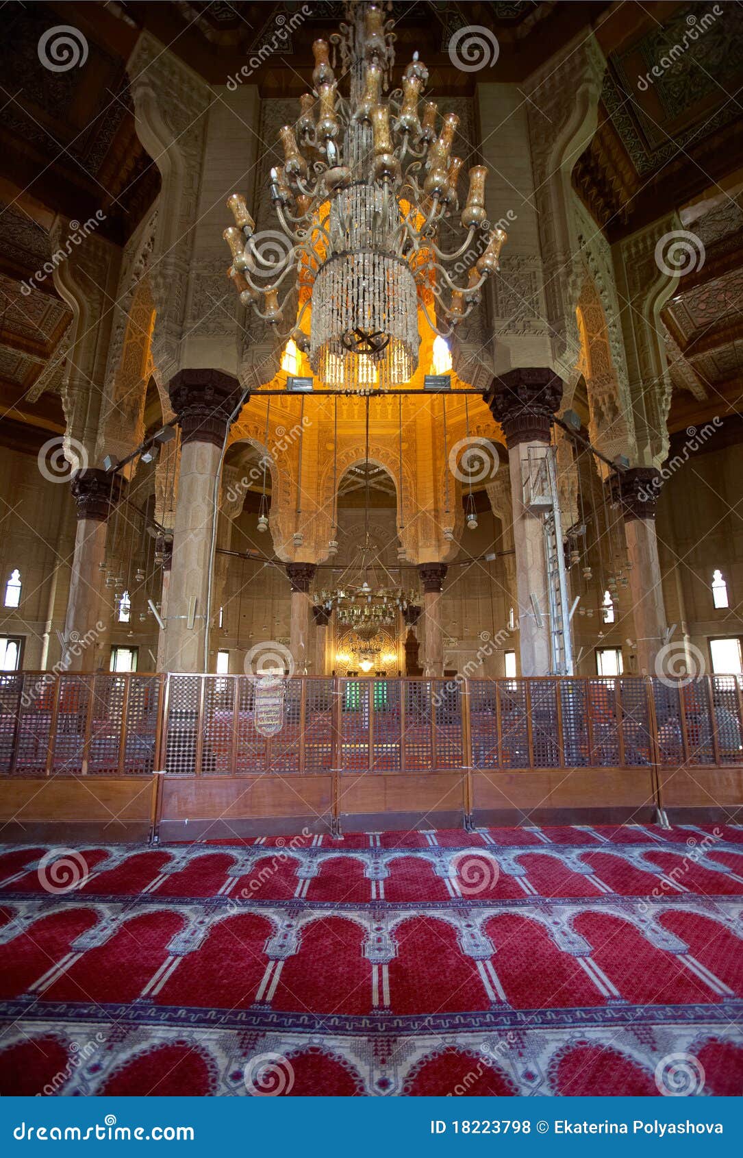 Interior of Mosque, Alexandria, Egypt Stock Photo - Image of minaret ...