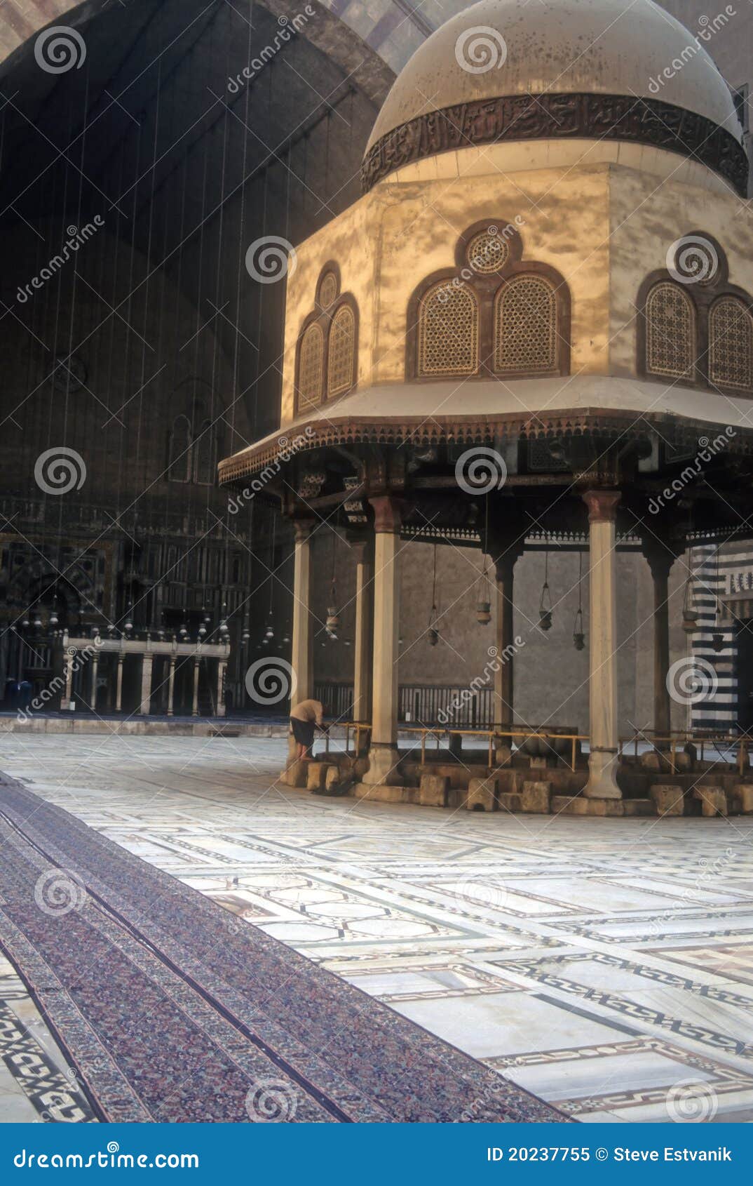 Interior, mosque courtyard stock image. Image of mosaic - 20237755