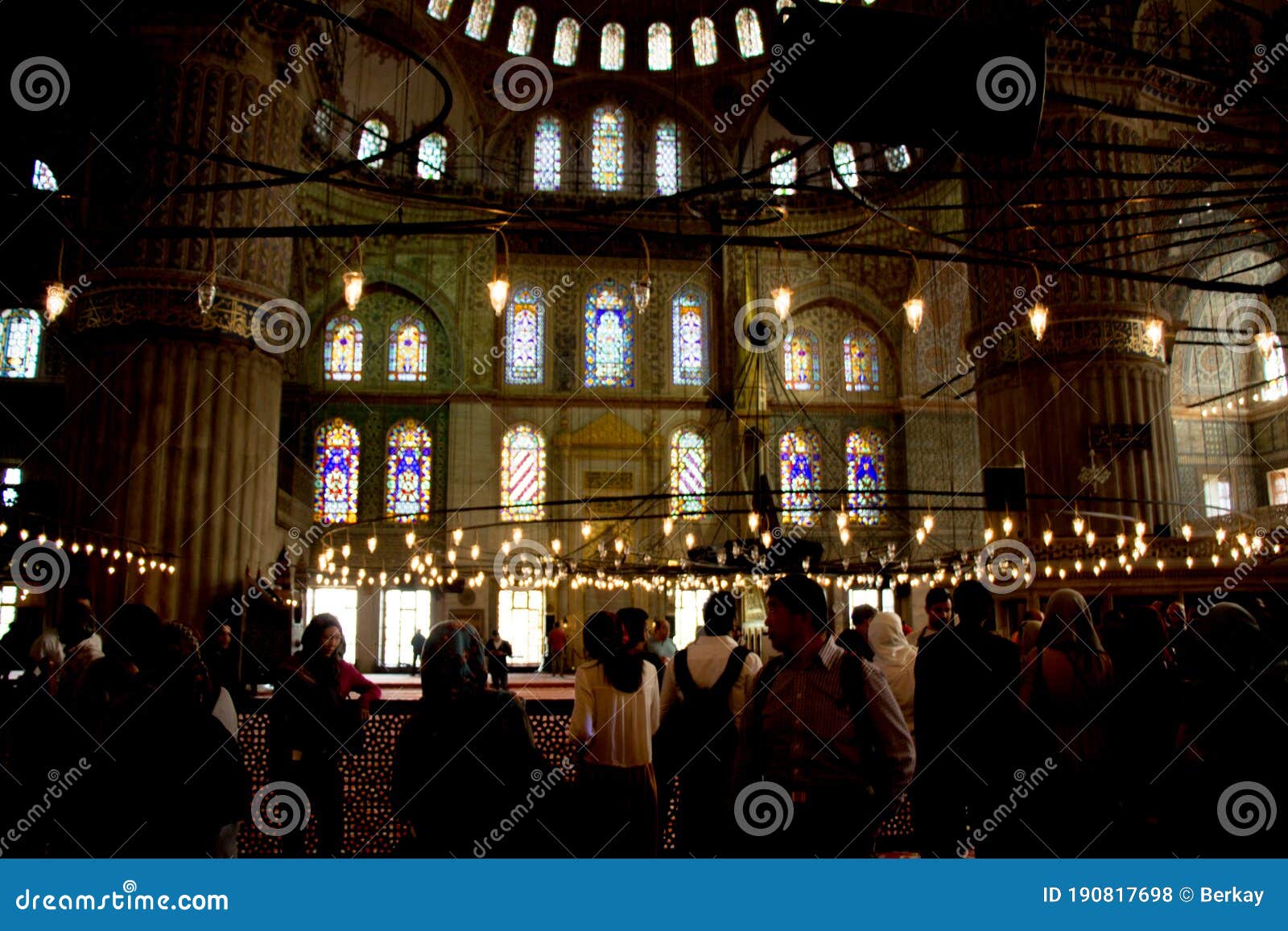 Interior of Mosque with a Huge Pillars and Arches Editorial Stock Photo ...