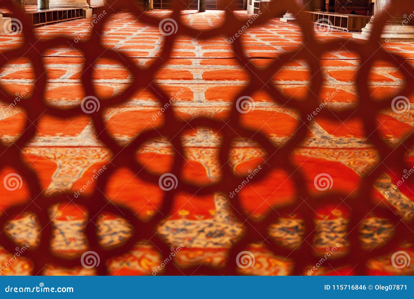 Interior of the mosque stock photo. Image of heritage - 115716846
