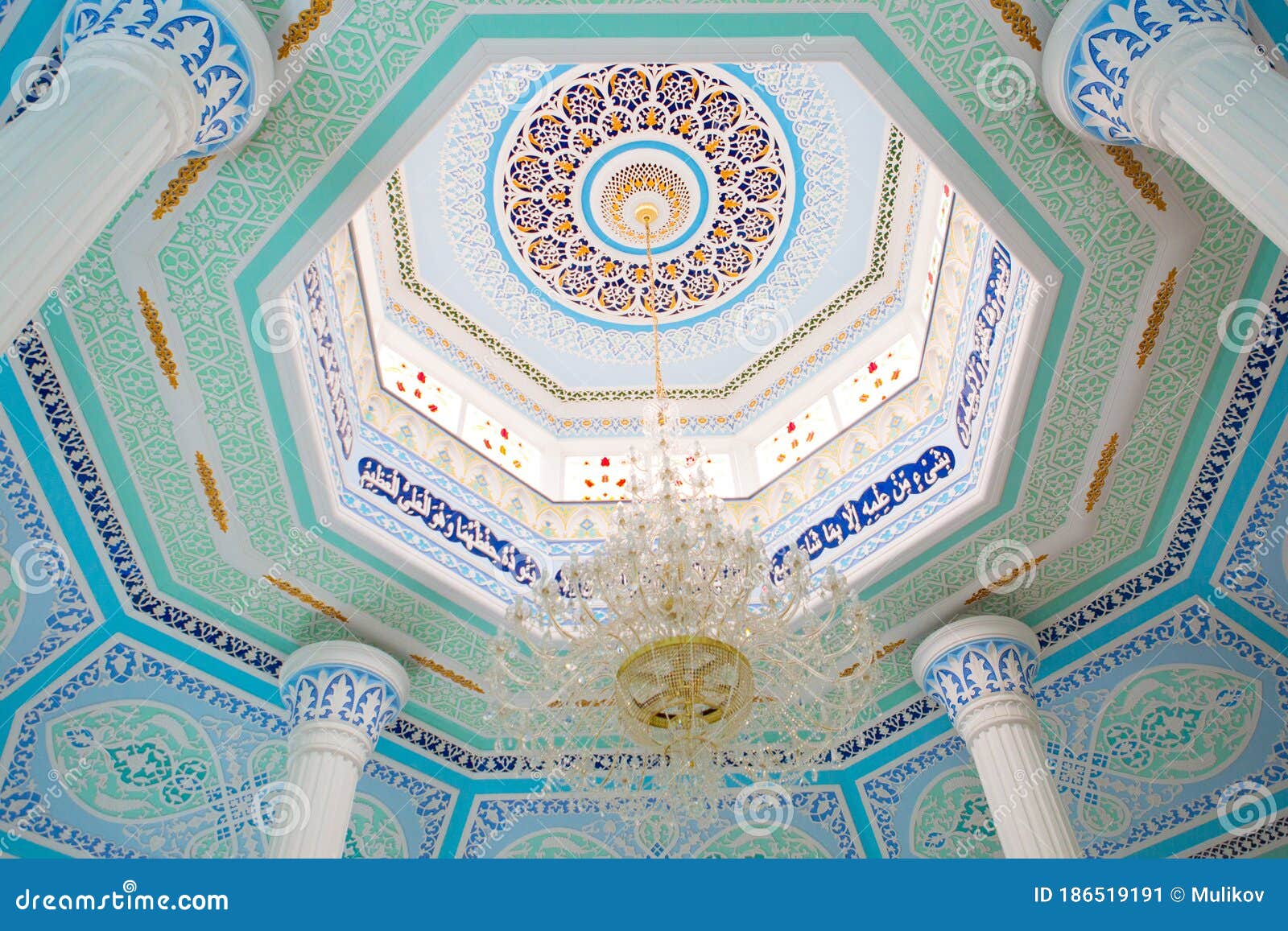 Interior of the Mosque stock image. Image of brown, historical - 186519191
