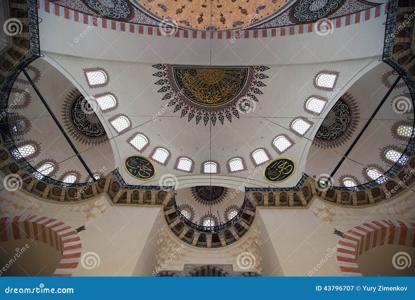 Interior of the Mosque in Istanbul. Stock Image - Image of light ...