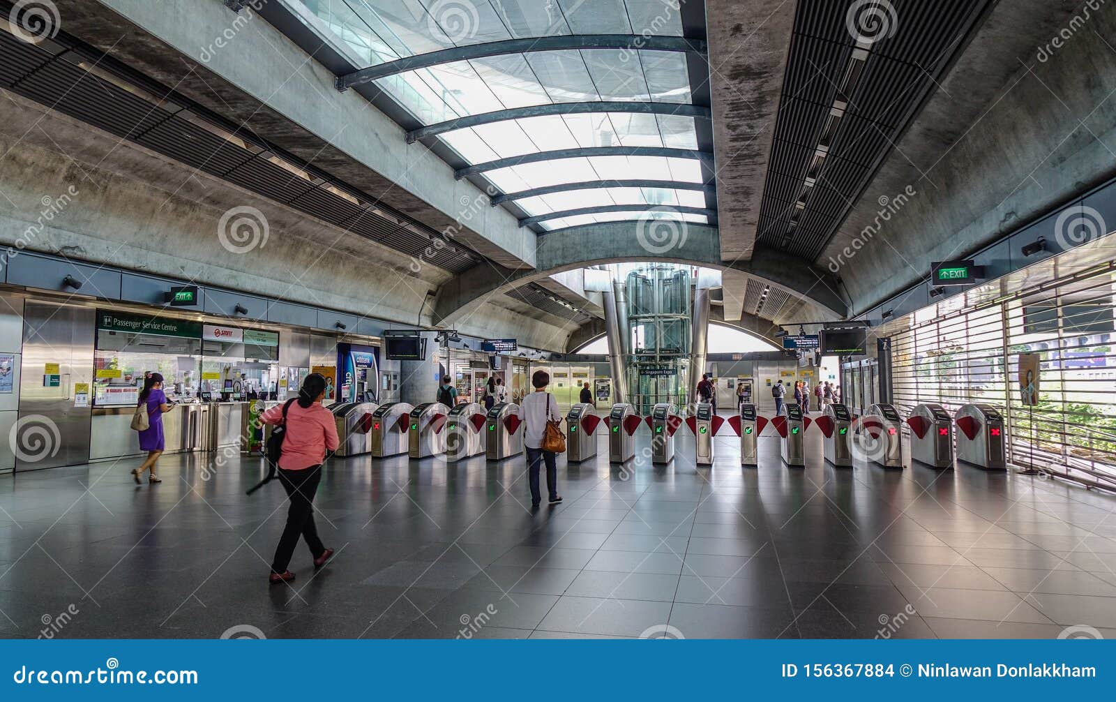 Interior of MRT Station in Singapore Editorial Stock Image - Image of ...