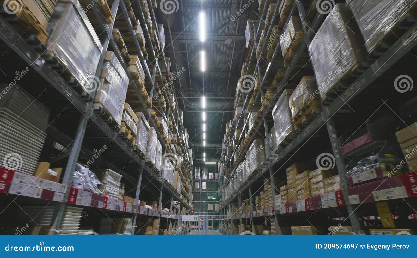 Interior of a Multi-level Warehouse Stock Video - Video of moving ...