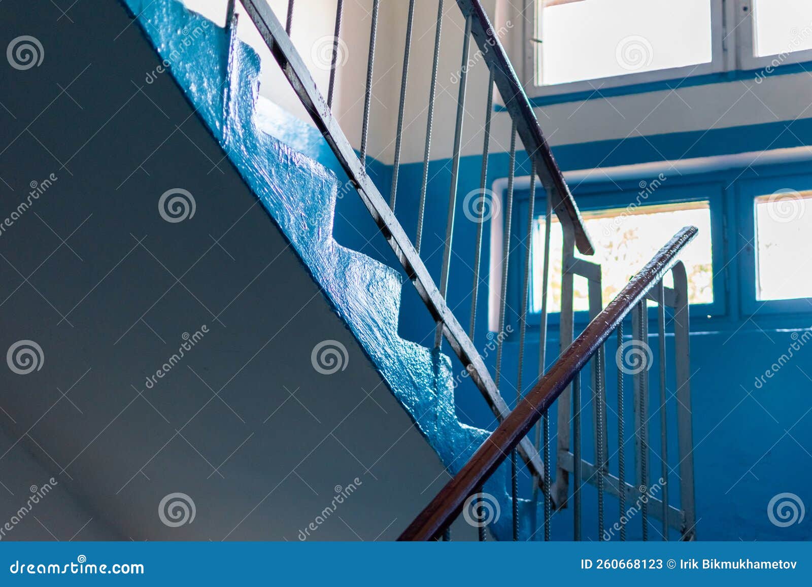Interior of Multi-storey Residential Building with Stairs Stock Image ...