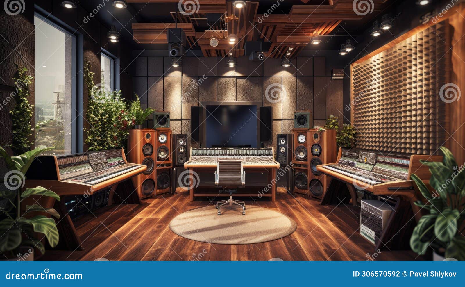 Interior of Music or Sound Recording Studio Stock Photo - Image of ...