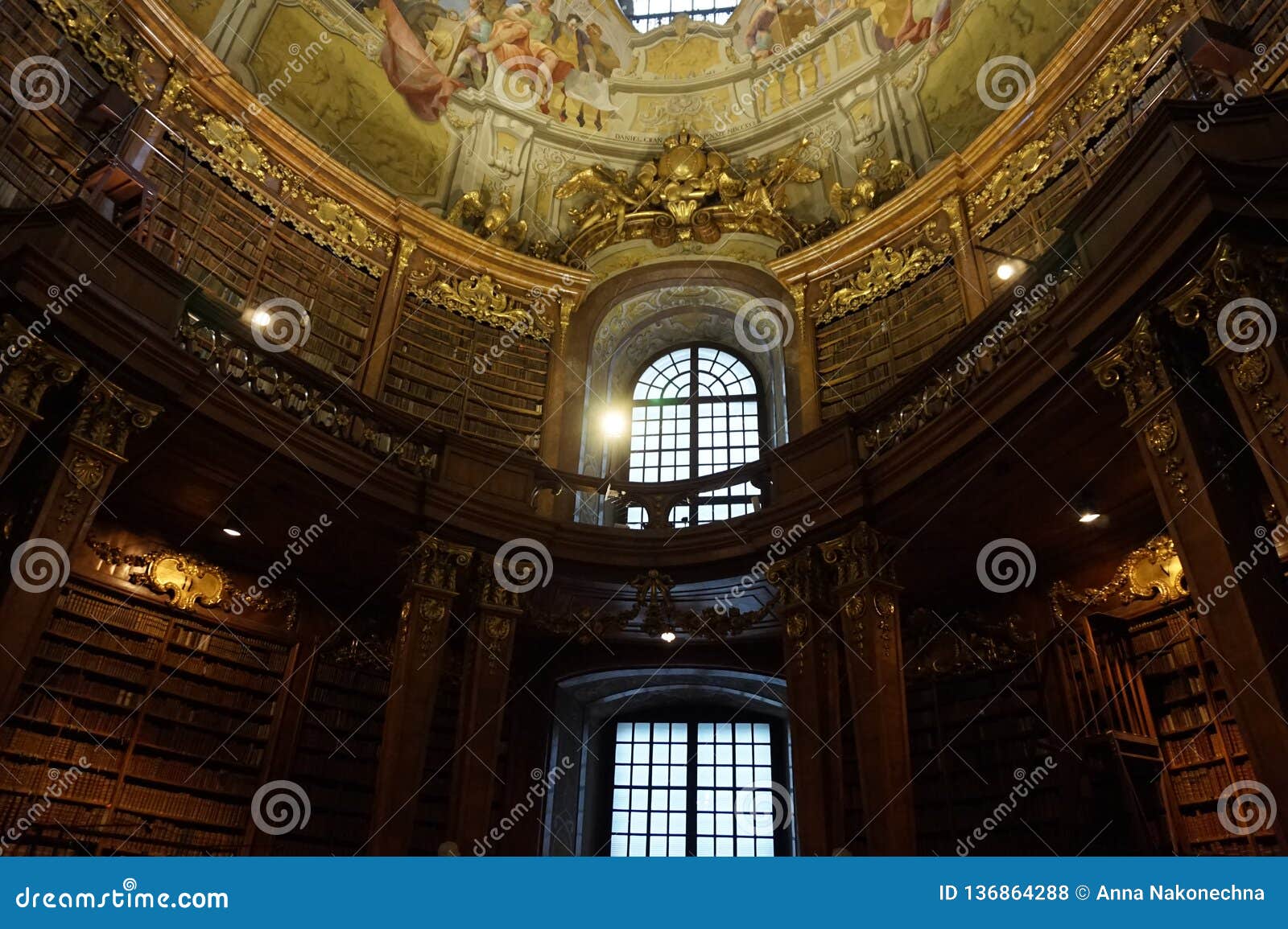 The Interior of the National Austrian Library in the Hofburg Palace ...