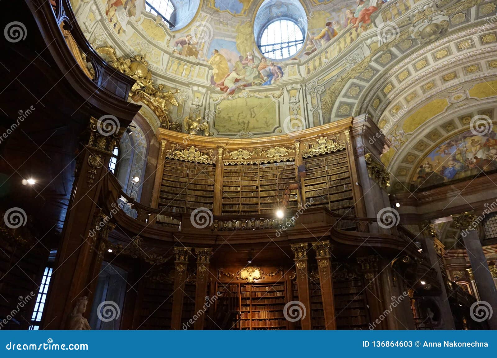 The Interior of the National Austrian Library in the Hofburg Palace ...