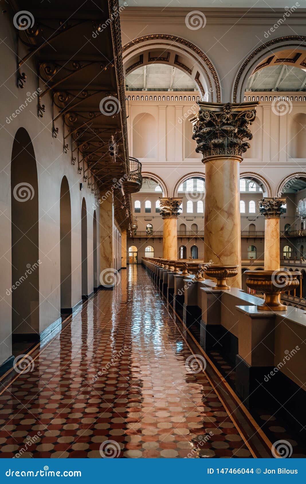 The Interior of the National Building Museum in Washington, DC ...