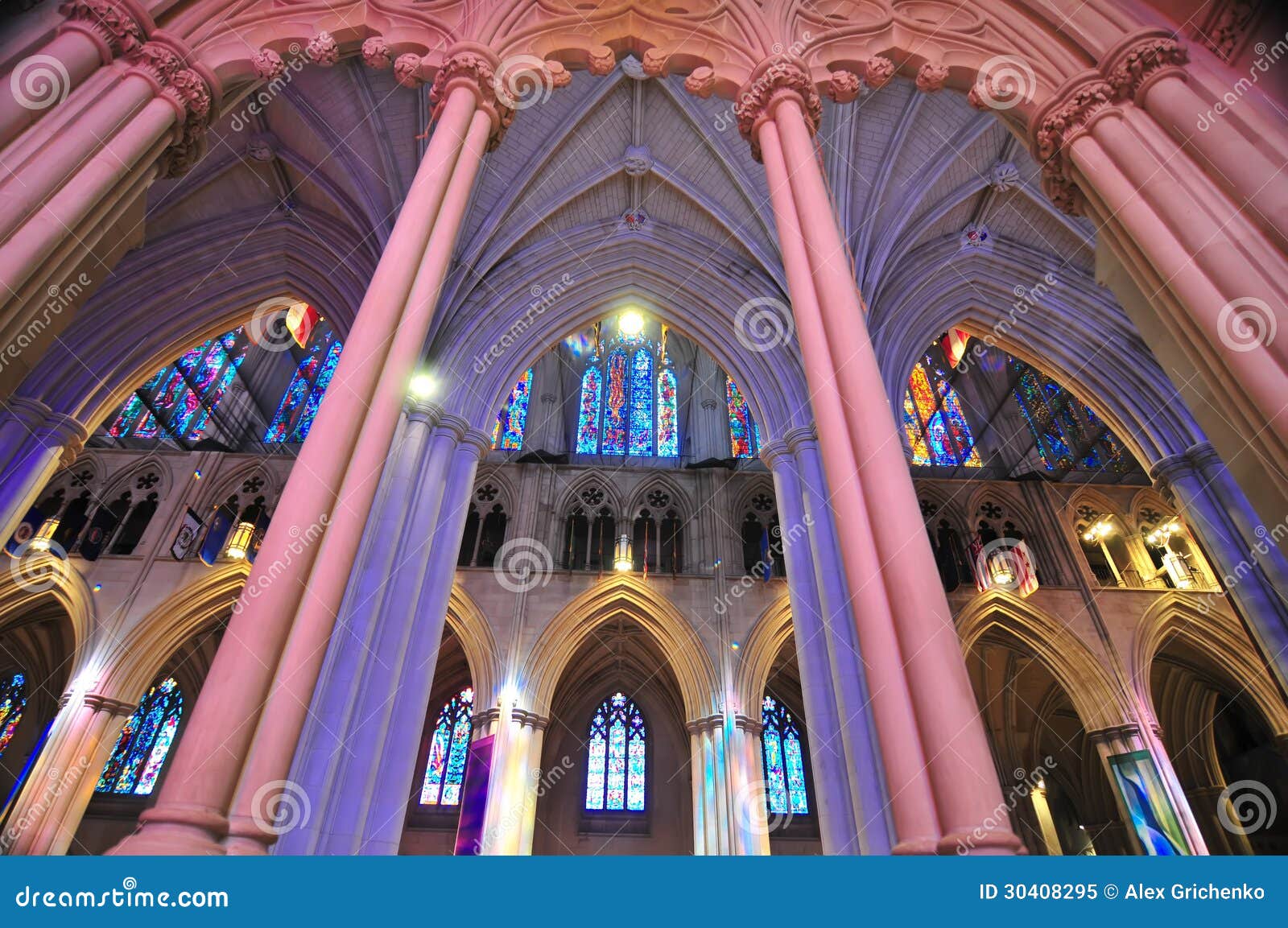 Interior of a National Cathedral Stock Image - Image of gothic ...