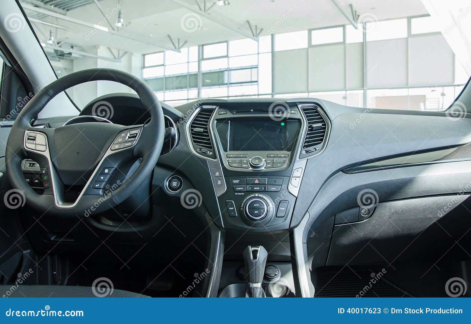 Interior of new car. stock image. Image of elegance, black - 40017623