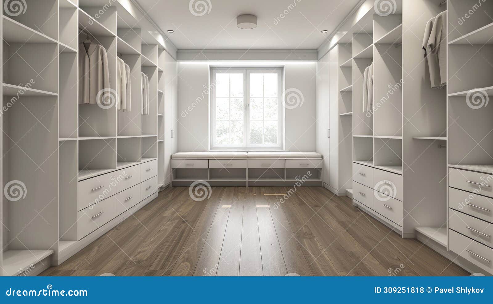 Interior of New Empty House, Dressing Room. Design Project ...