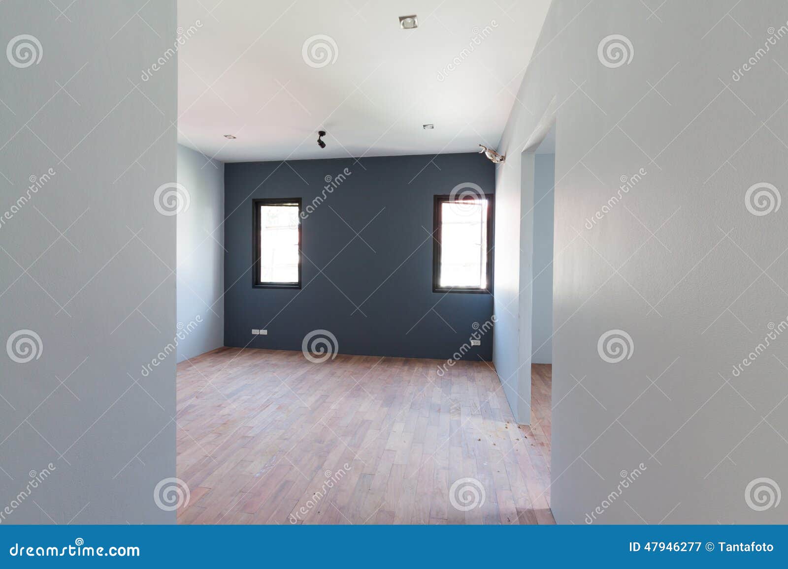 Interior of a New Room Under Construction Stock Image - Image of ...