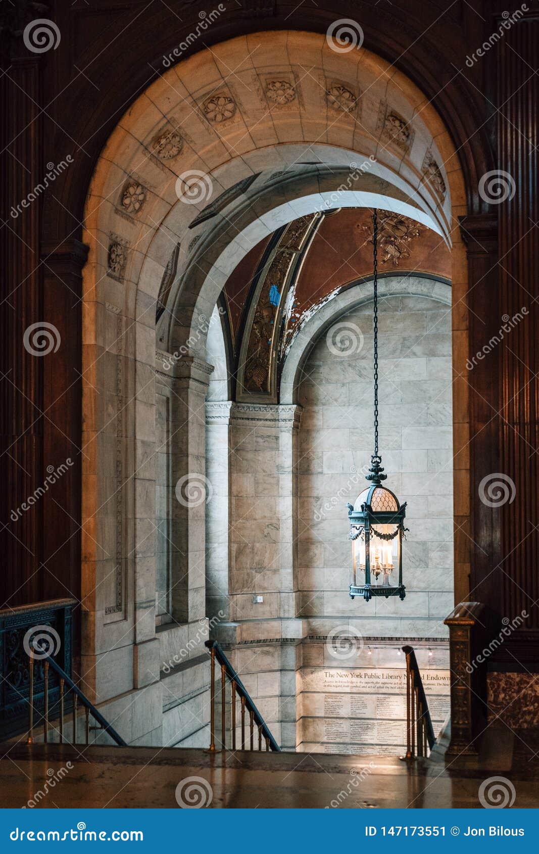The Interior of the New York Public Library, in Manhattan, New York ...