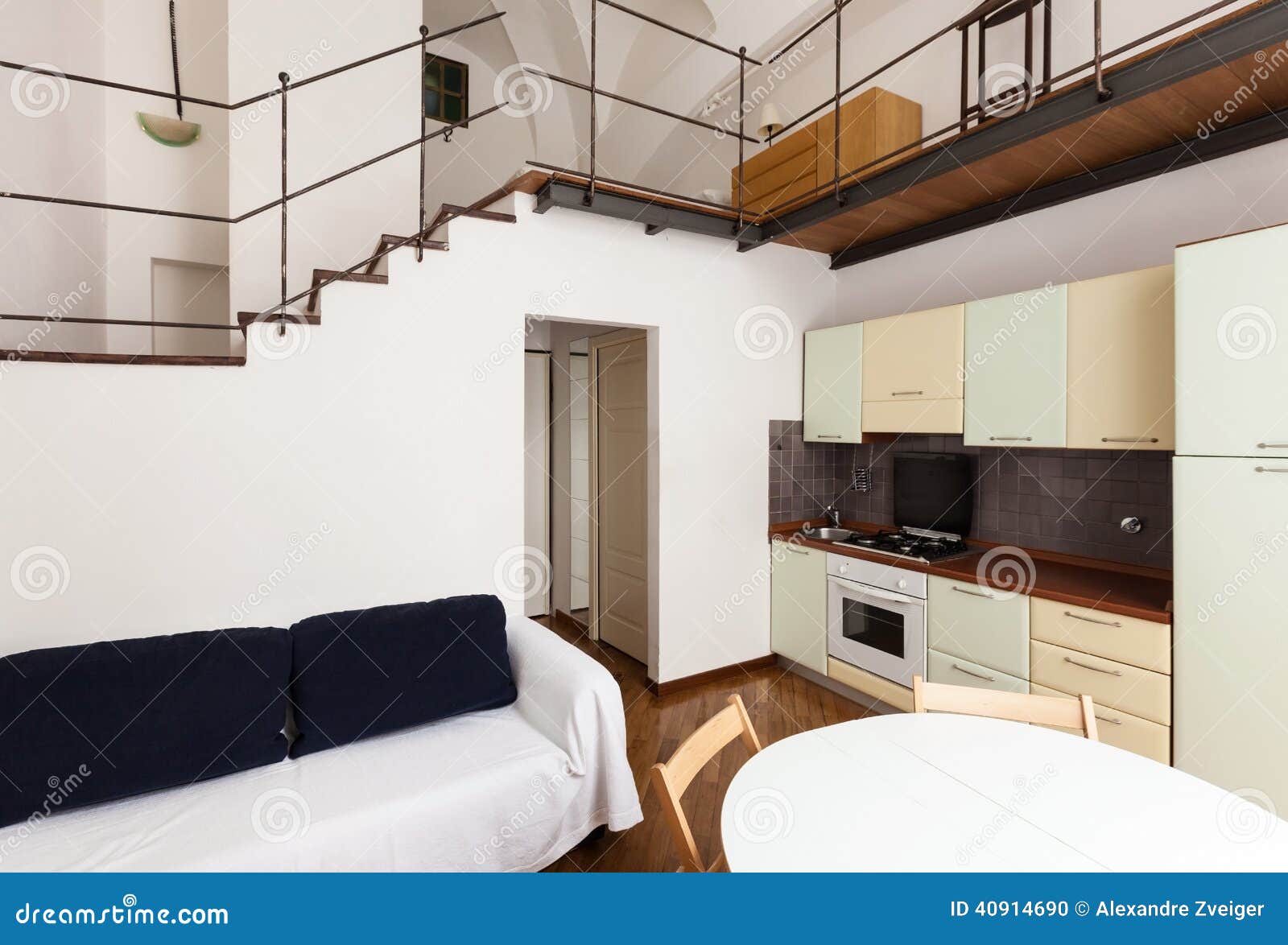 Interior, nice loft stock photo. Image of couch, empty - 40914690