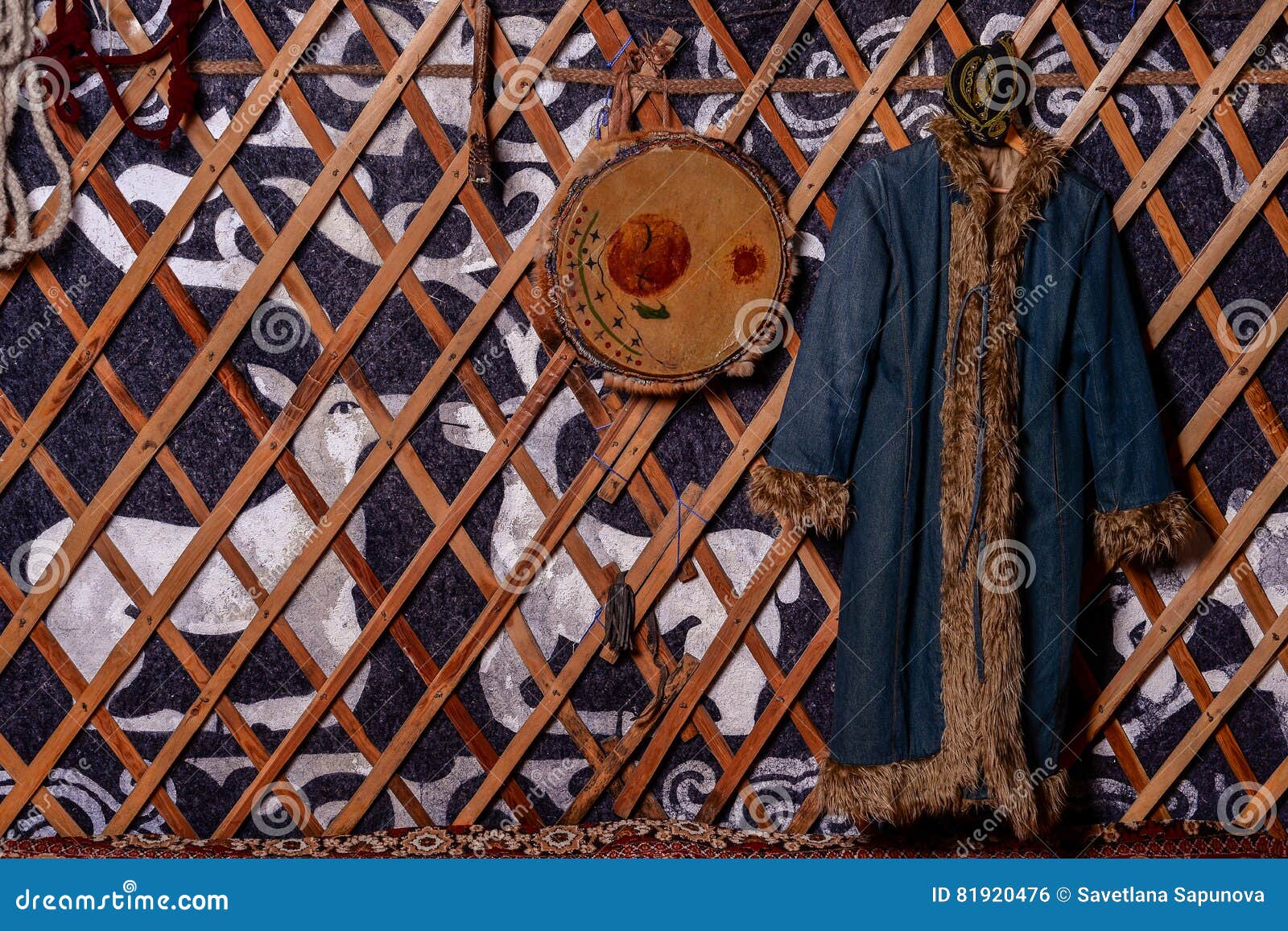 The Interior of a Nomadic Yurt Stock Photo - Image of celebration ...