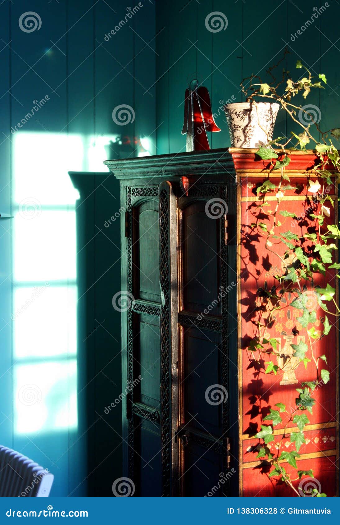 The Interior of a Norwegian House Lit by the Sunlight Stock Photo ...