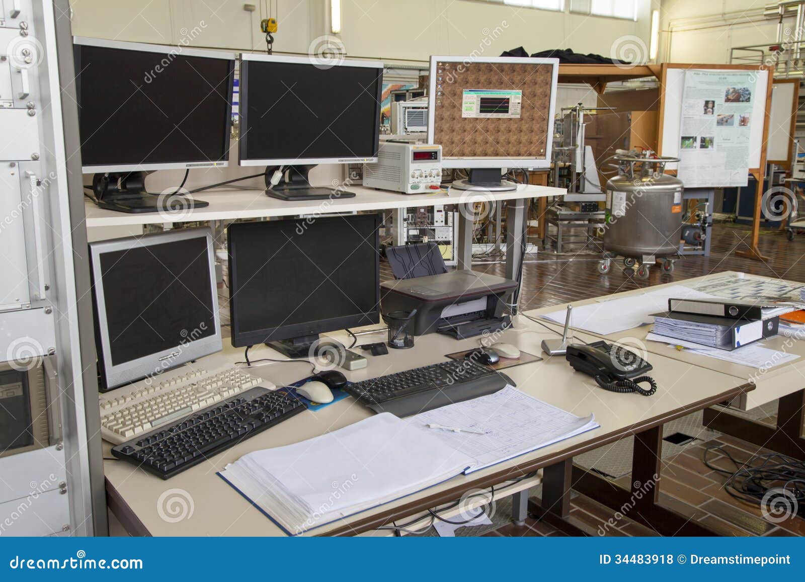 Interior of Nuclear Laboratory Command Place Stock Photo - Image of ...