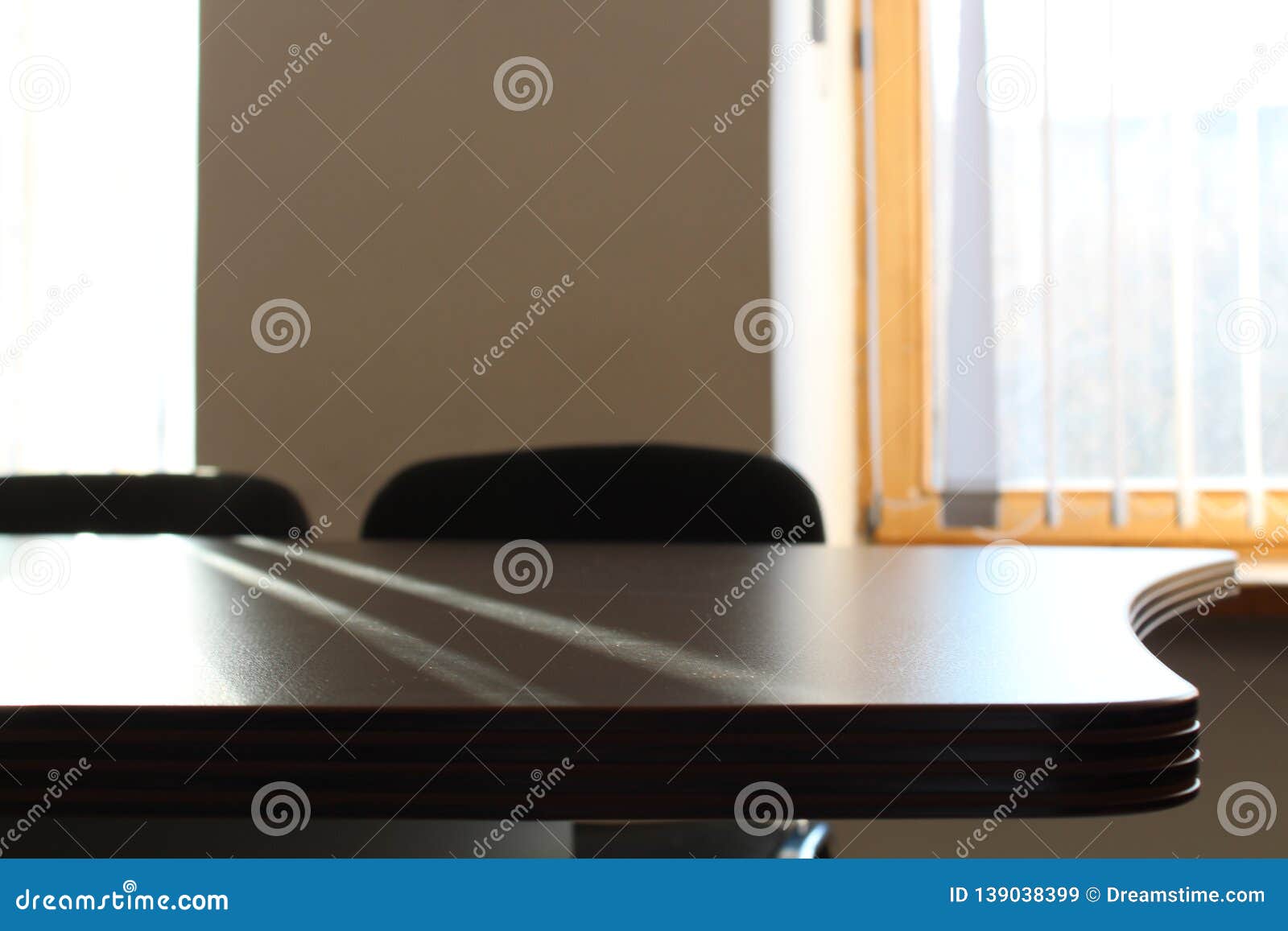 The Interior of the Office and Empty Table Stock Image - Image of table ...