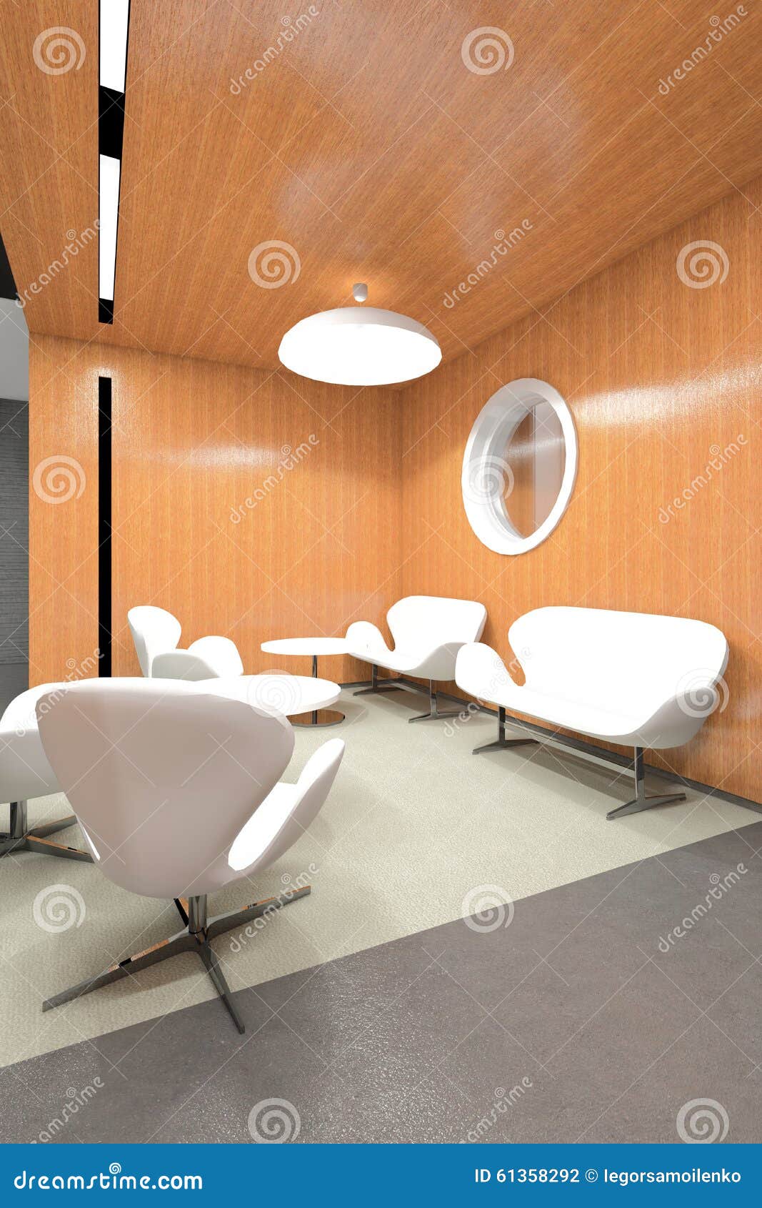 Interior of the Office Lounge Area Stock Illustration - Illustration of ...