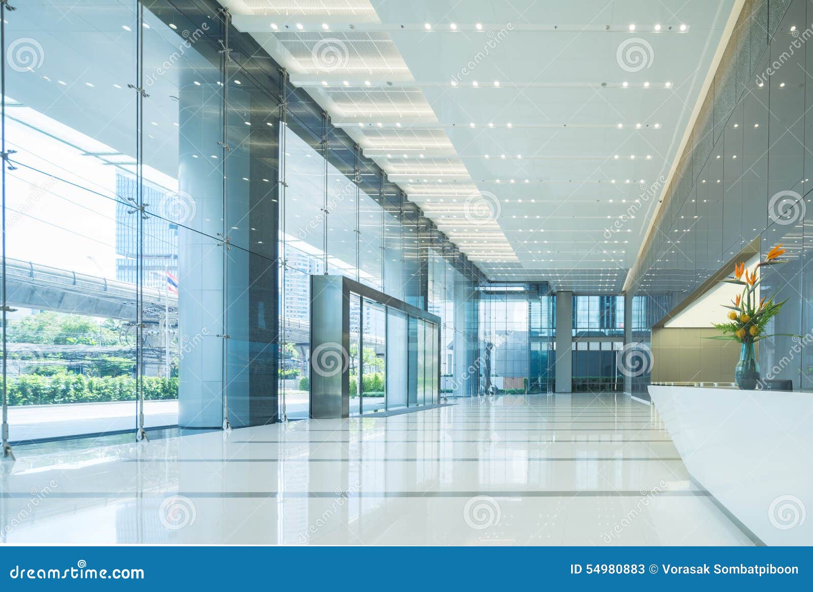 Interior of office s lobby stock image. Image of steel - 54980883