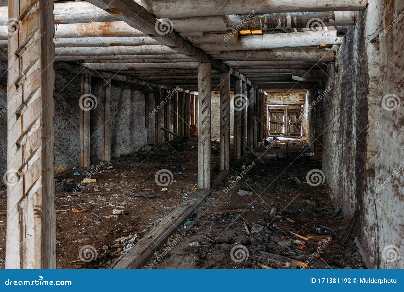 Interior of the Old Abandoned Barn Stock Photo - Image of house, feeder ...