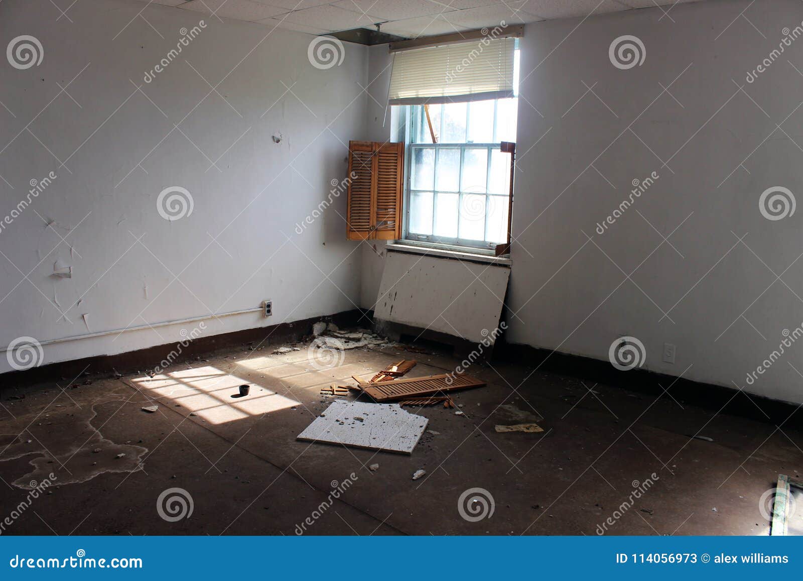 Interior of Old Abandoned Building with Rust and Peeling Paint Stock ...