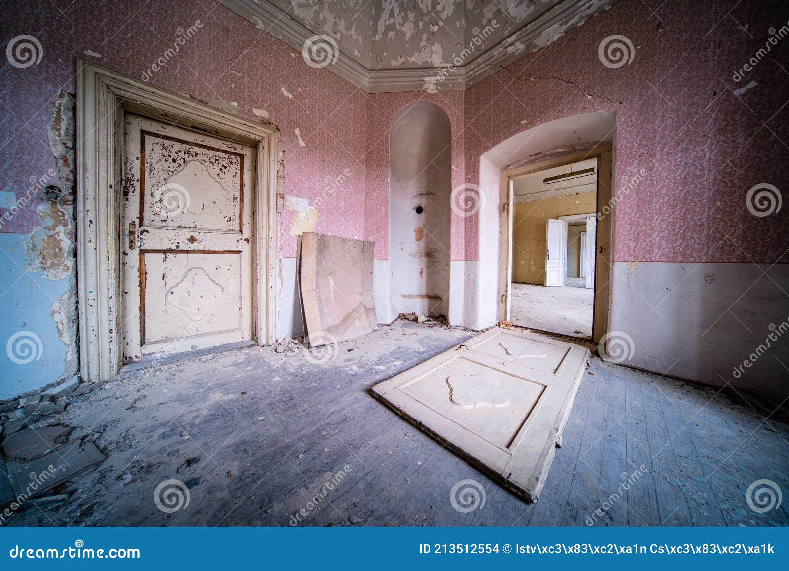 Interior of an Abandoned Castle Stock Photo - Image of castle, brick ...