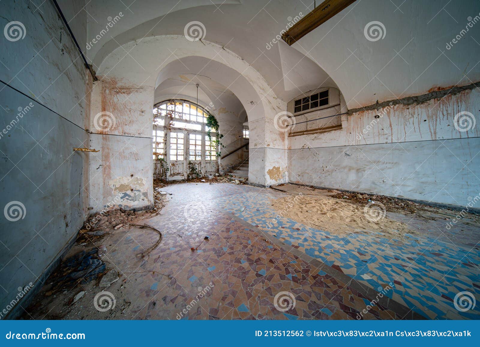 Interior of an Abandoned Castle Stock Photo - Image of grunge ...