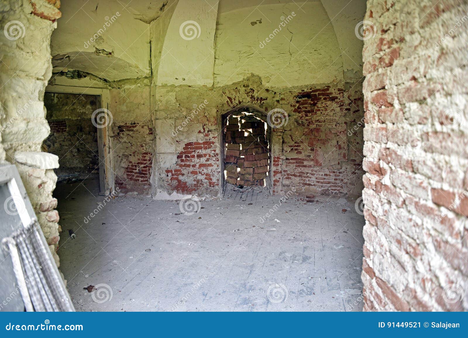 Interior of an Old Abandoned Castle Stock Image - Image of derelict ...