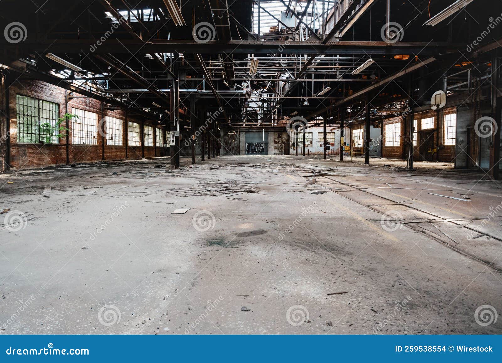 Interior of an Old Abandoned Warehouse Stock Photo - Image of weathered ...