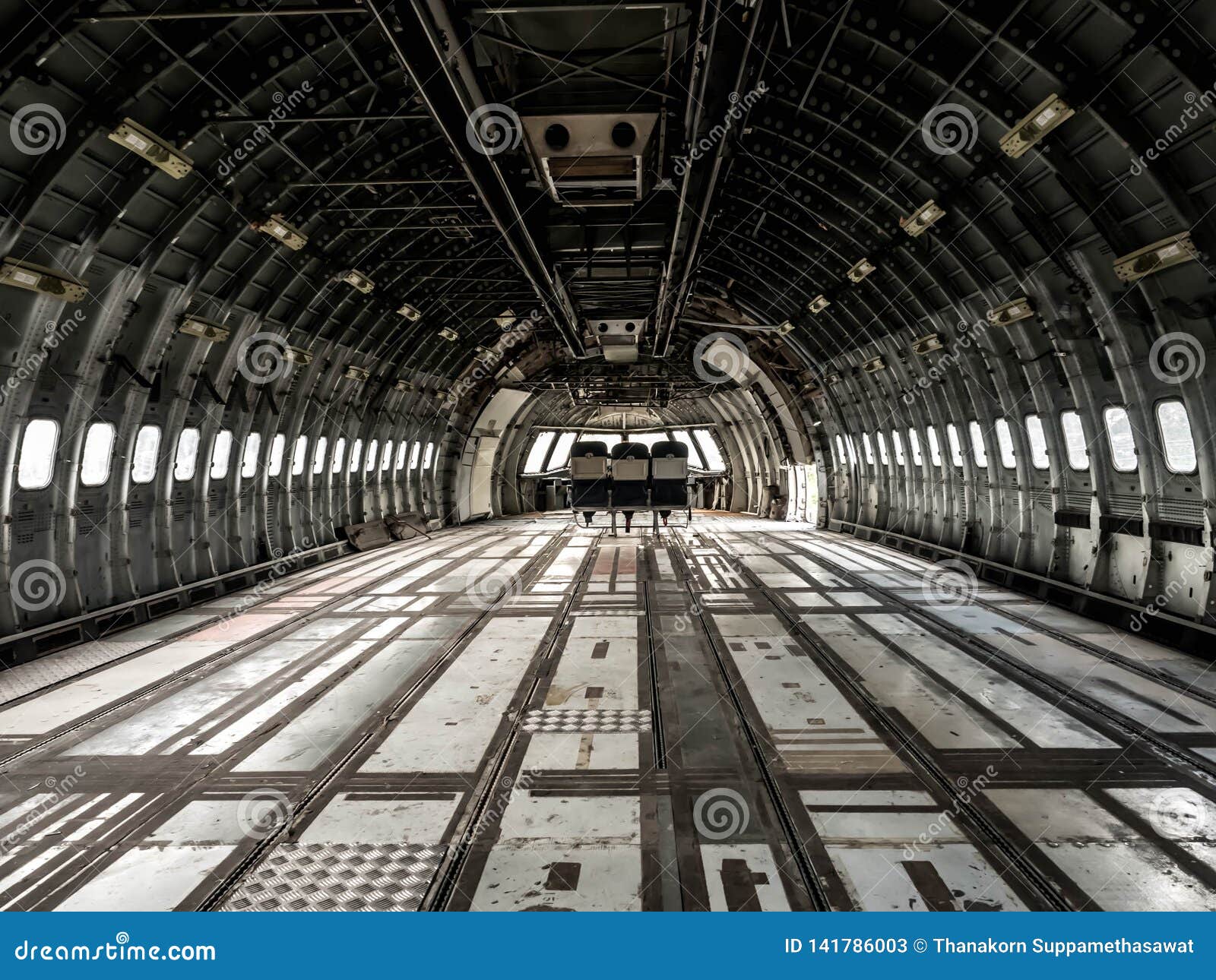 Interior of old airplane stock image. Image of body - 141786003