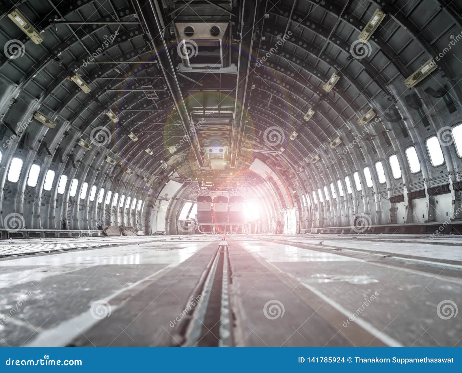 Interior of old airplane stock photo. Image of helicopter - 141785924