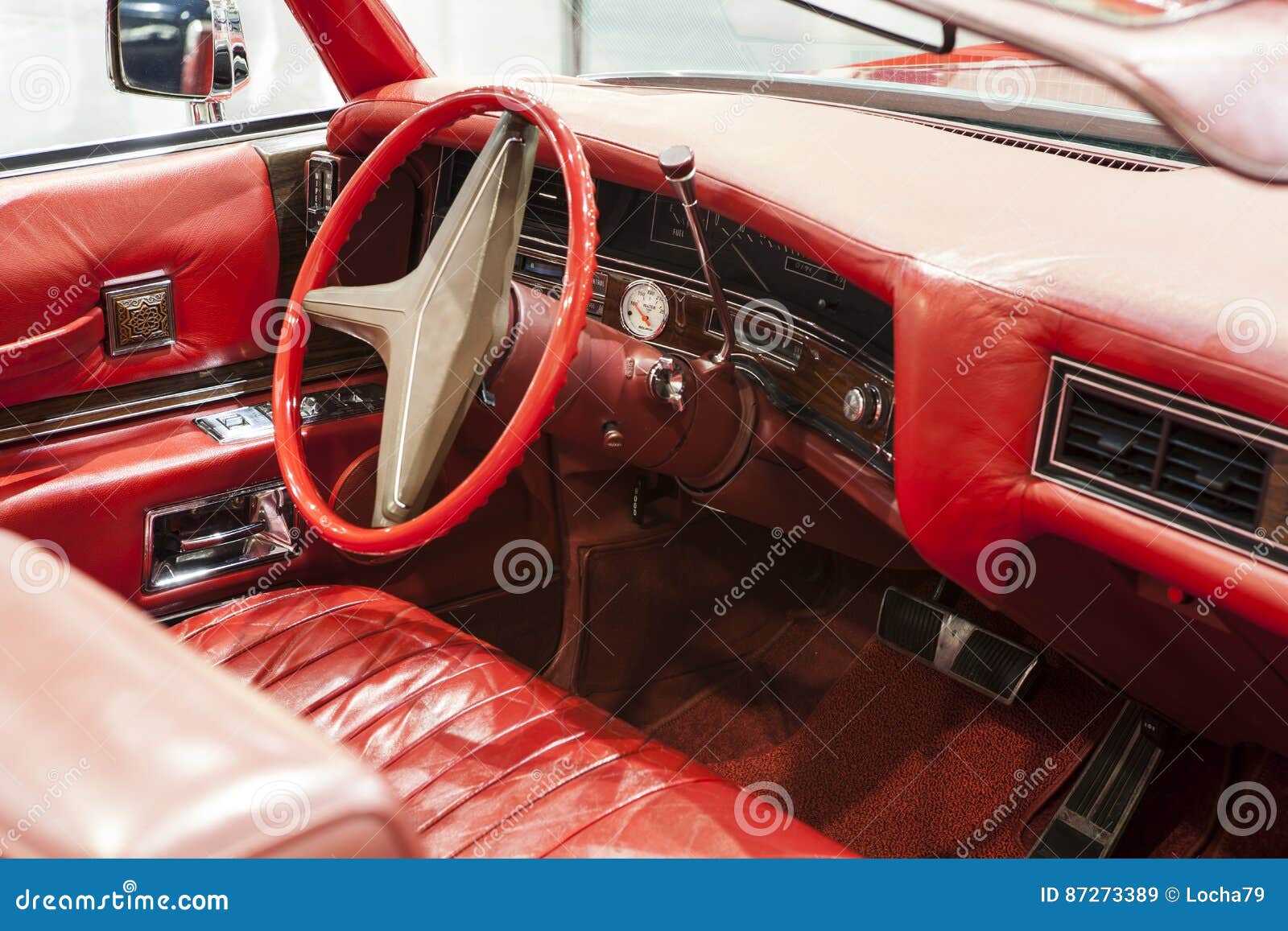 Interior of an Old American Car Editorial Stock Image - Image of gauges ...