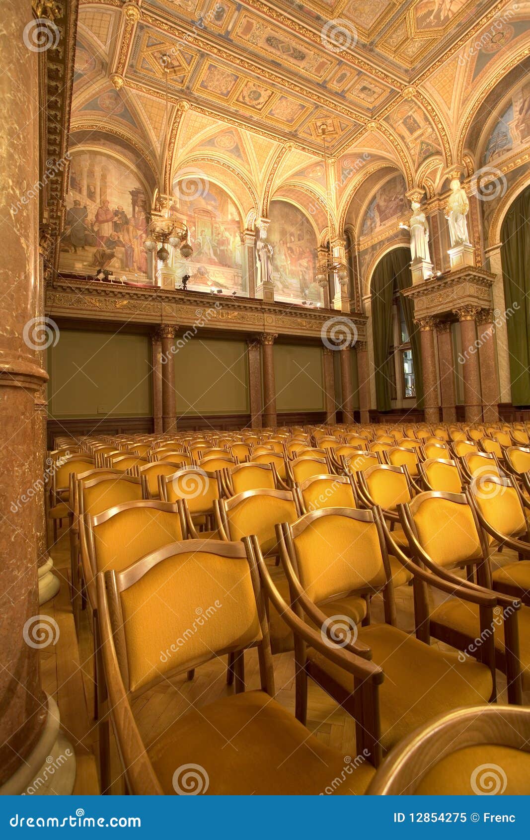 Interior of an Old Auditorium Stock Image - Image of spectator, music ...