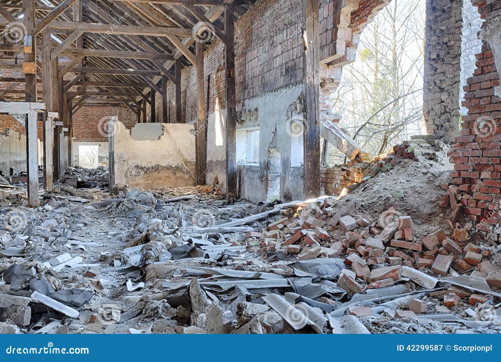 Interior of an old barn stock image. Image of indoor - 42299587