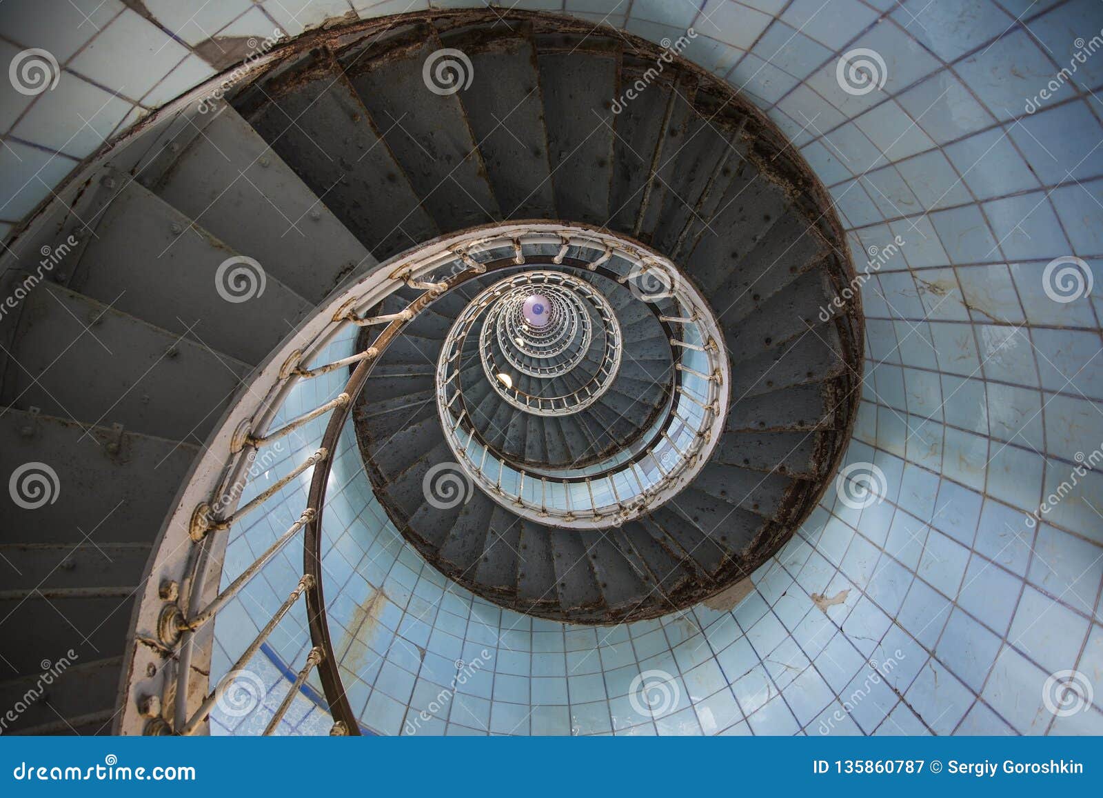 Old beacon stock image. Image of spiral, interior, steps - 135860787