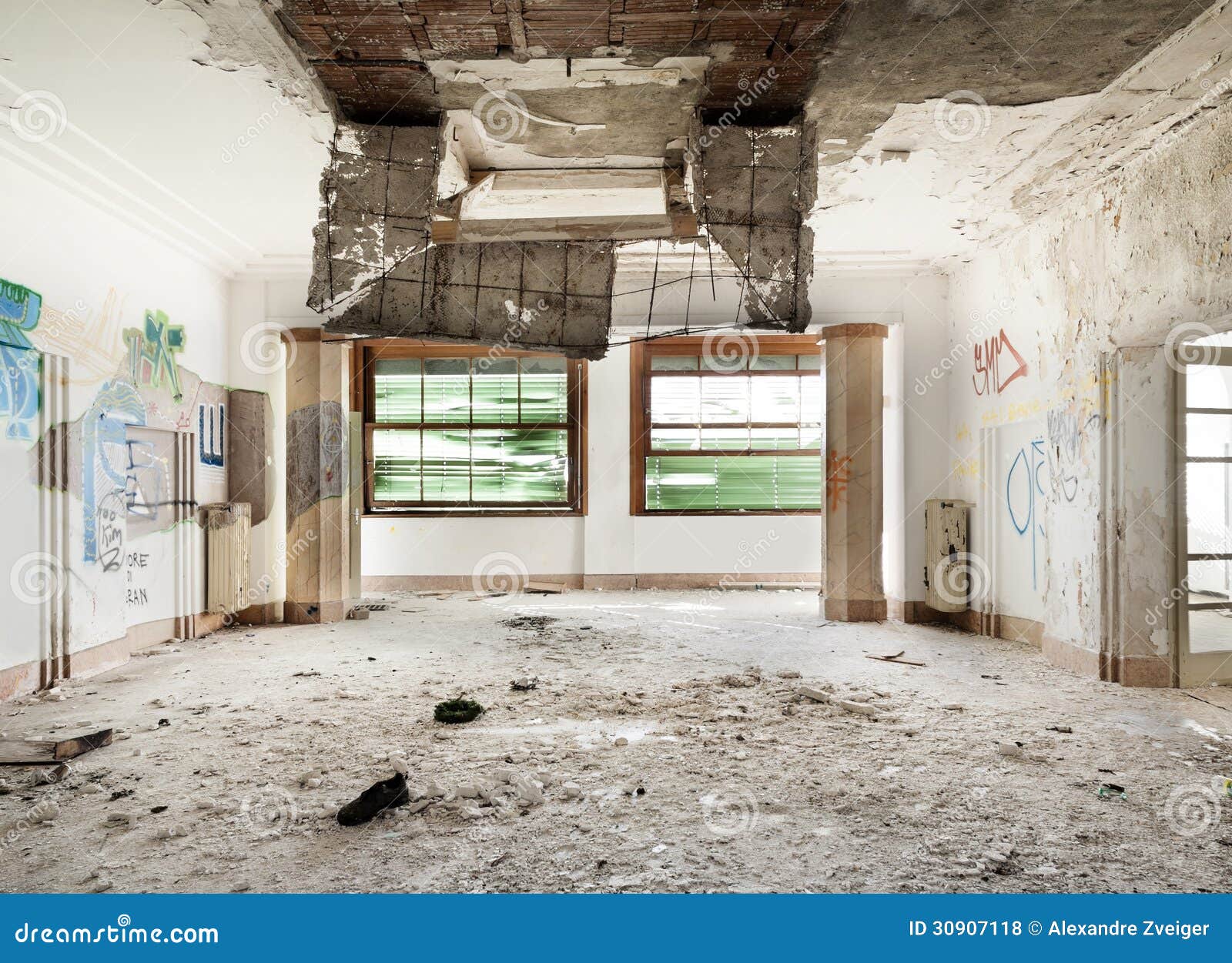 Interior old building stock photo. Image of dirty, decadence - 30907118