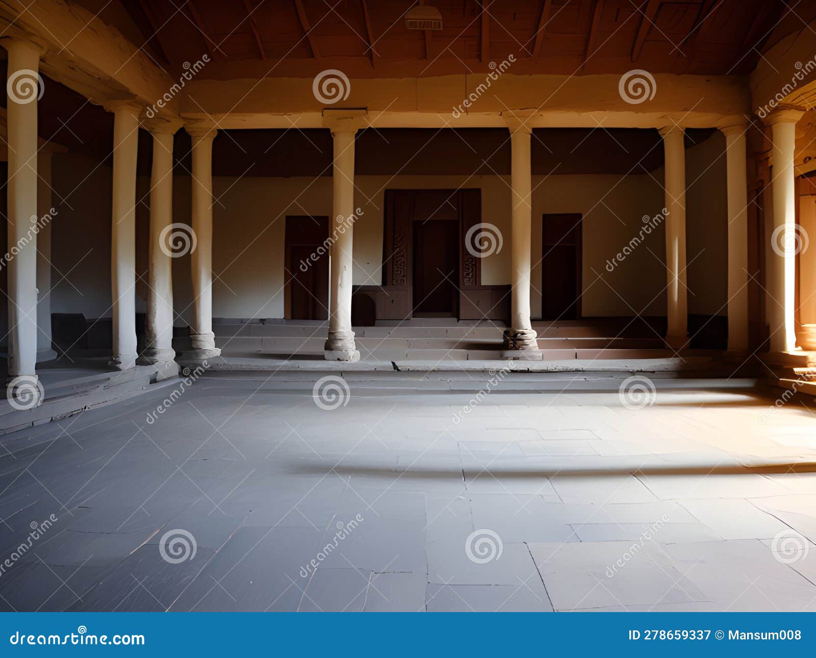 Interior of the Old Building, AI Generated Stock Illustration ...