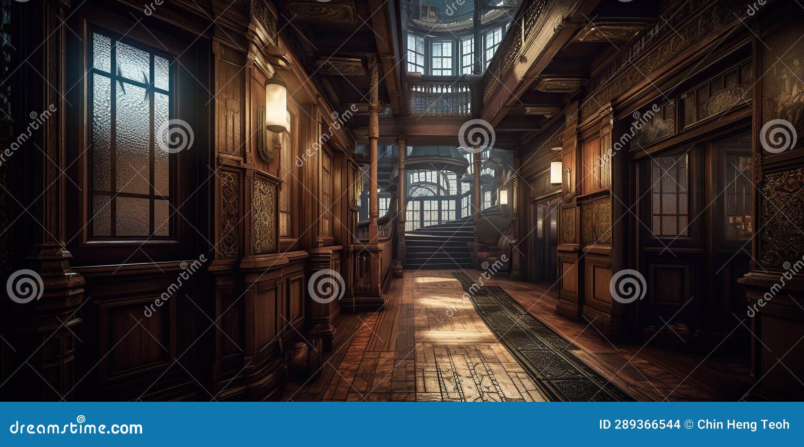 The Interior of an Old Building in a Victorian Style Stock Photo ...