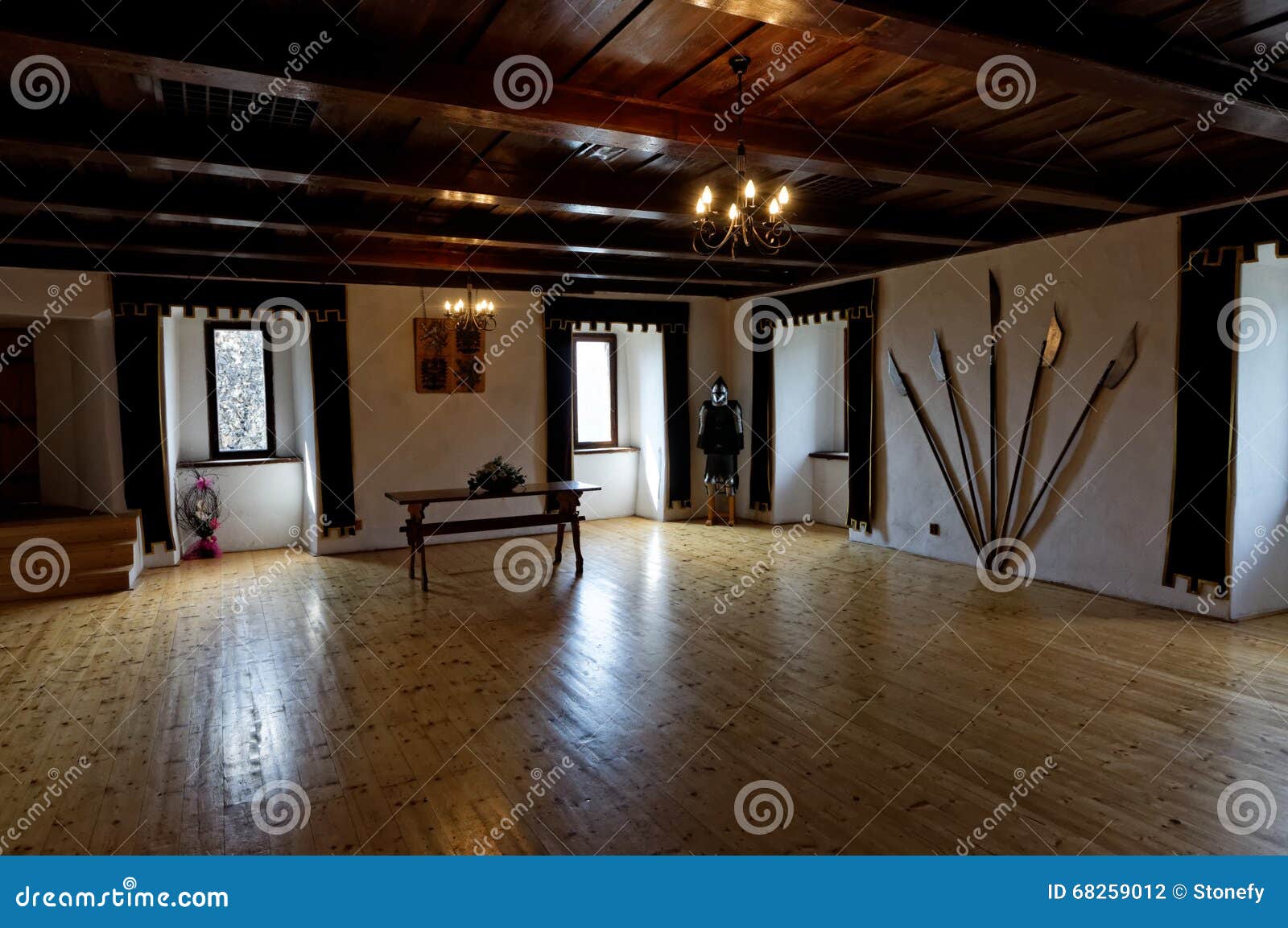 The Interior of the Old Castle Stock Photo - Image of wall, castle ...