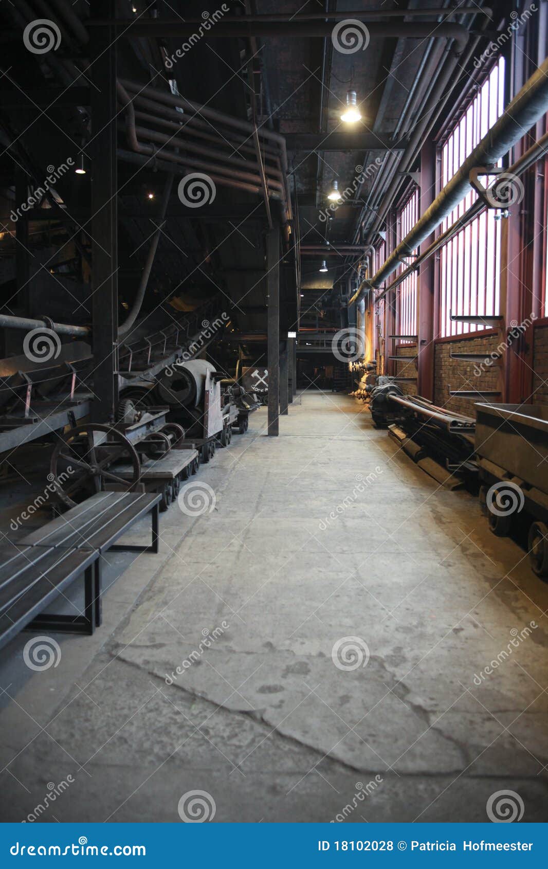 Interior of old factory stock photo. Image of background - 18102028