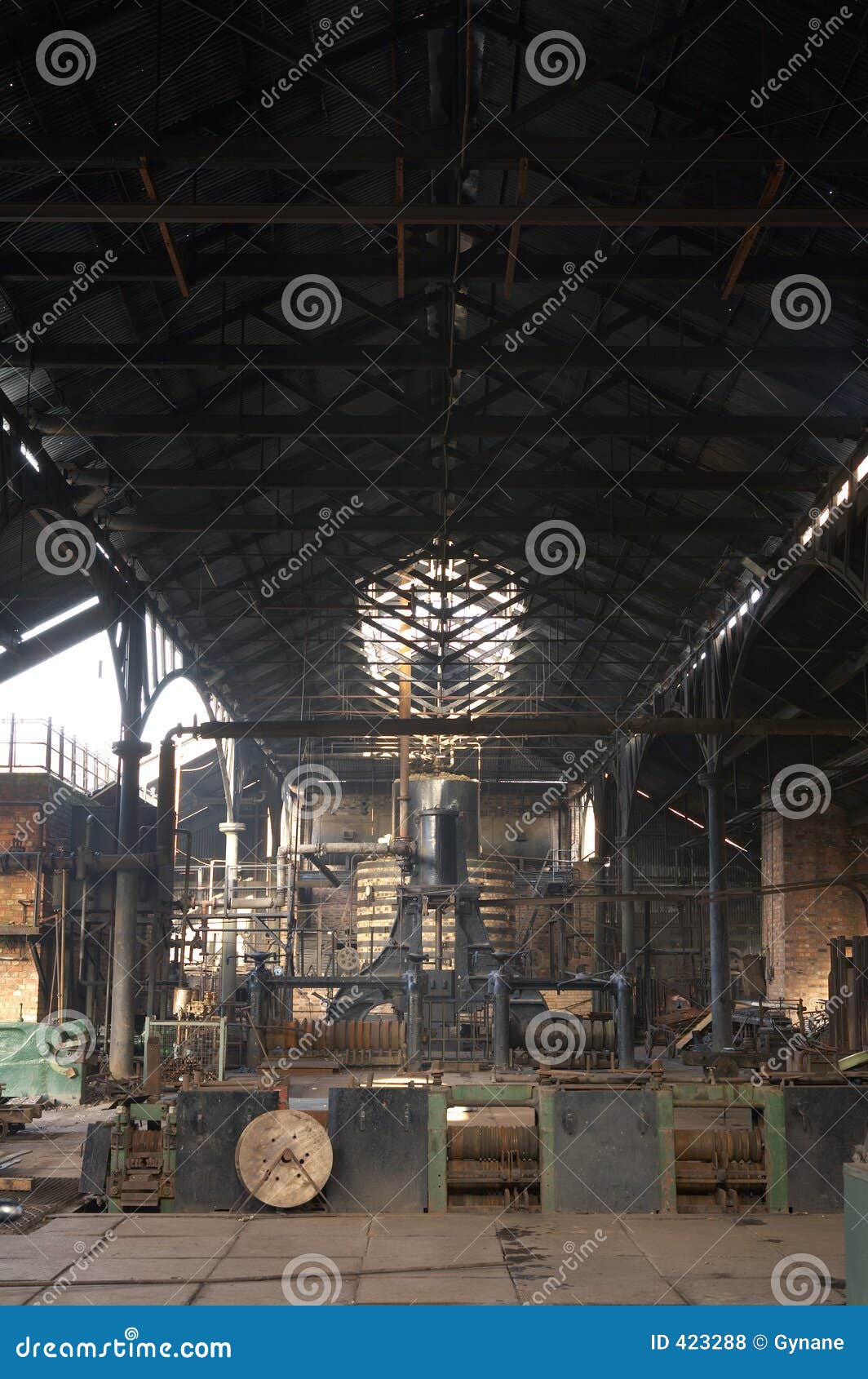 Interior of old factory stock photo. Image of deserted - 423288