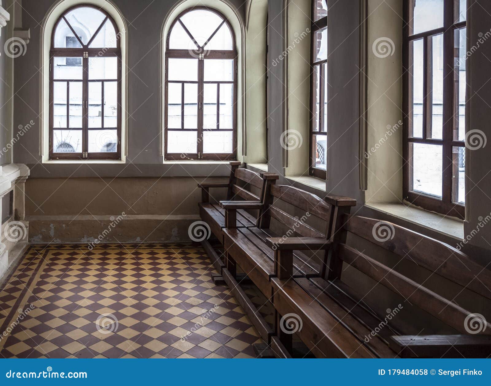 The Interior of the Old Building Stock Photo - Image of furniture ...