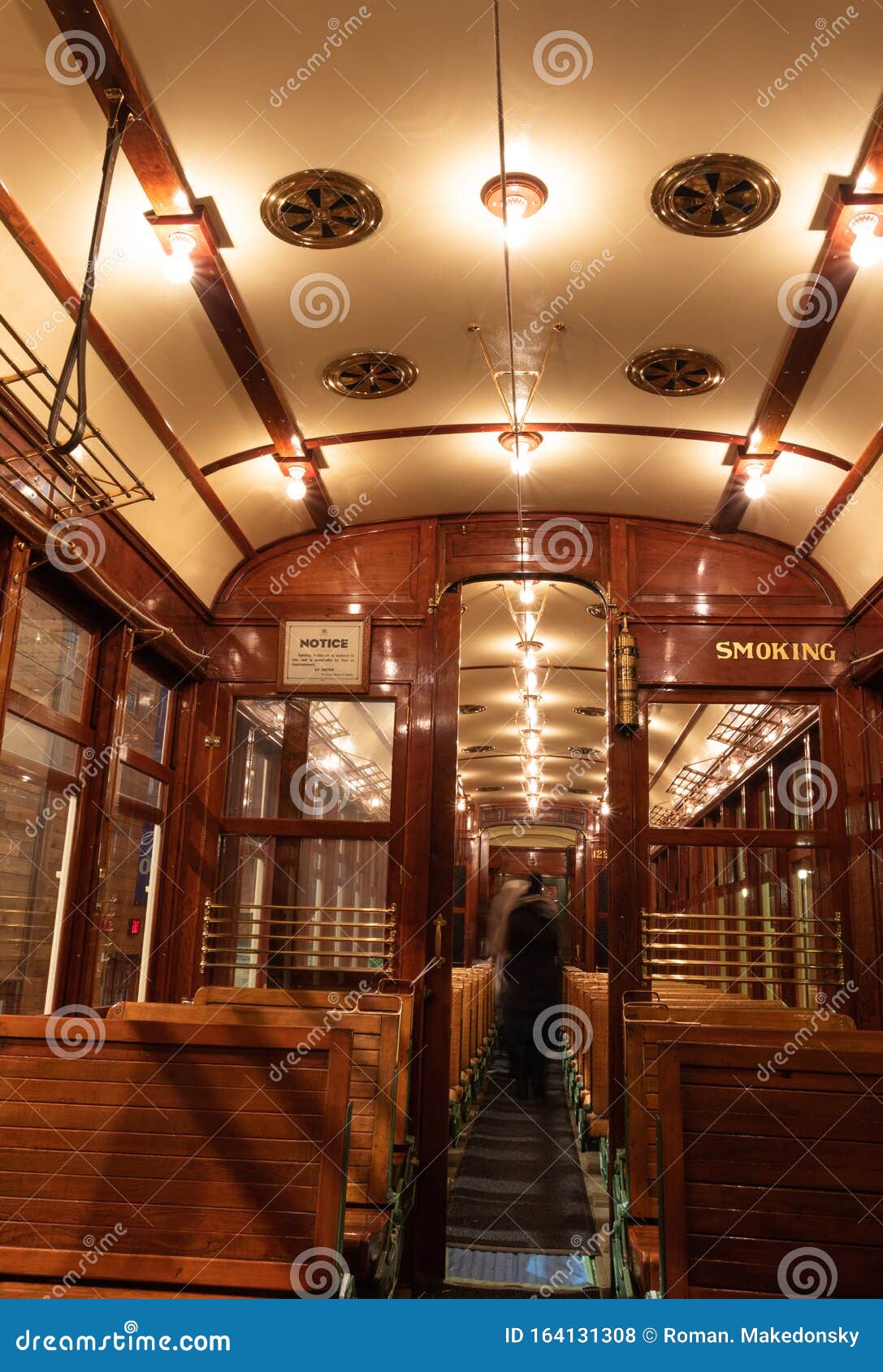 Interior of the Old Historic Tram from Early 20th Century Stock Photo ...