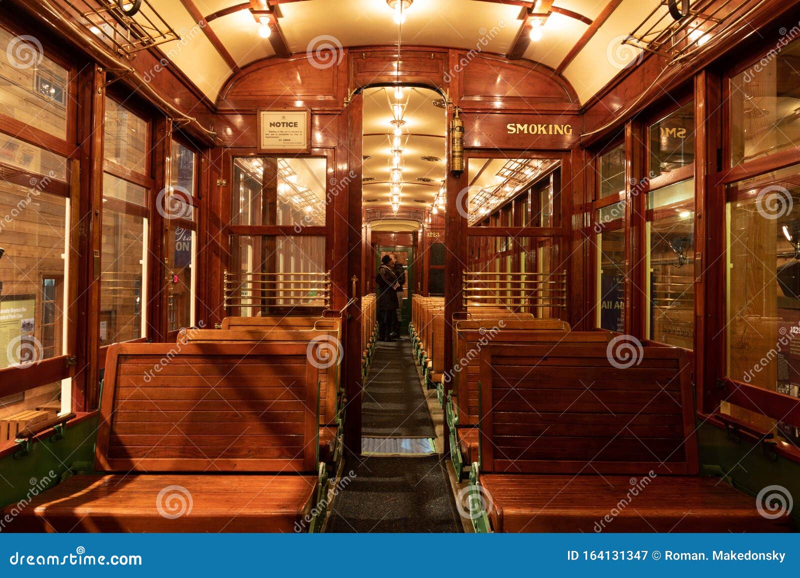 Interior of the Old Historic Tram from Early 20th Century Stock Image ...